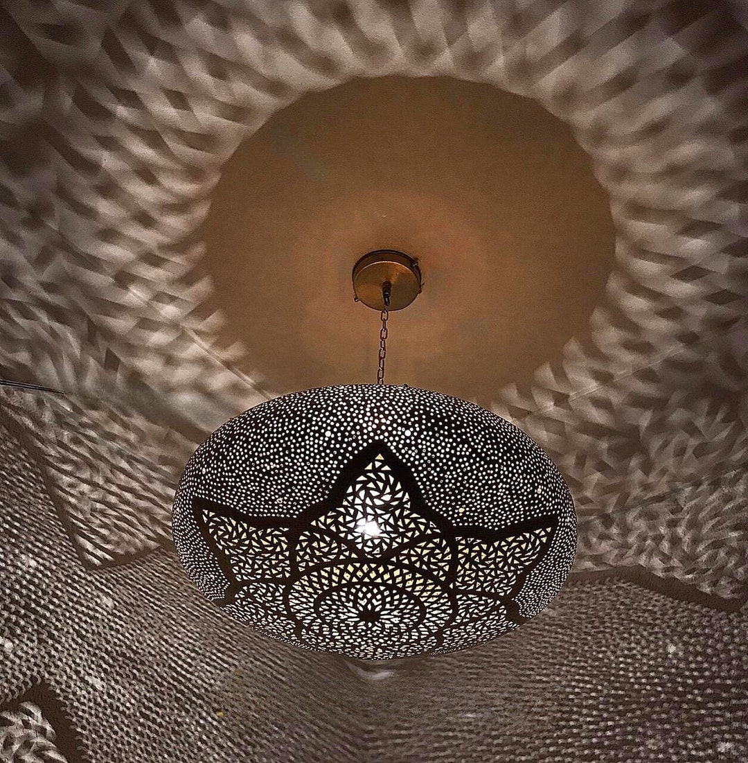 Moroccan Lamp Shade, Moroccan Lamp Hanging, Ceiling Light Fixture ...
