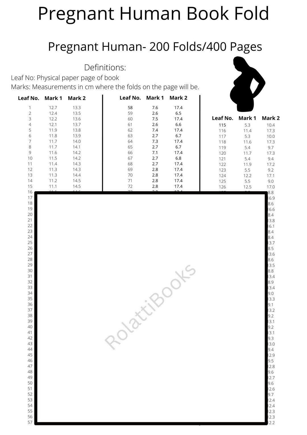 67. Pregnant Human Book Fold - People - 200 Folds - Pattern Only - Free ...