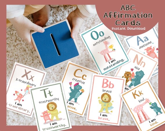 PRINTABLE ABC Affirmation Cards for Kids I Am Loved Printable | Etsy