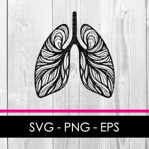 Lung Anatomy Svg/respiratory System Svg/silhouette Cut Files Lung ...