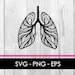 Lung Anatomy Svg/respiratory System Svg/silhouette Cut Files Lung ...