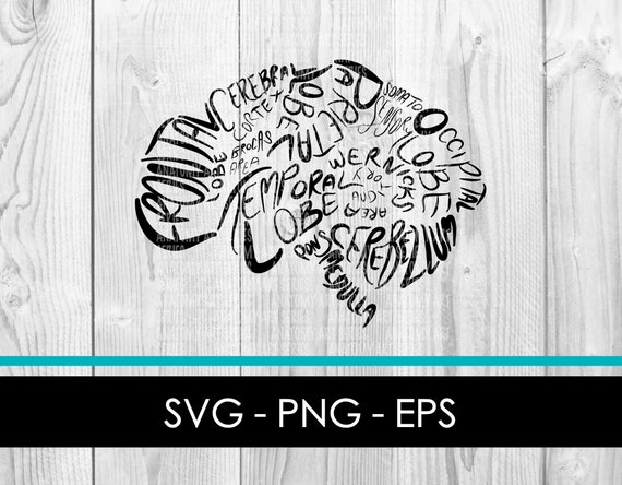 Brain Svg Png Neuro Neurologist Typography Cut Files DIGITAL | Etsy