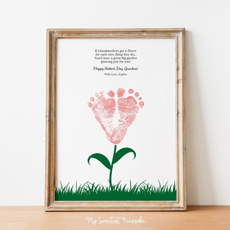 Mothers Day Footprint Art - Etsy