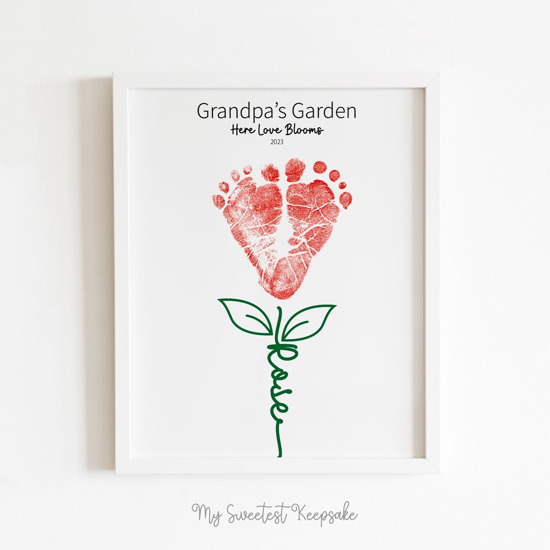 Printable Father's Day Gift | Flower Keepsake Gift for Grandpa ...