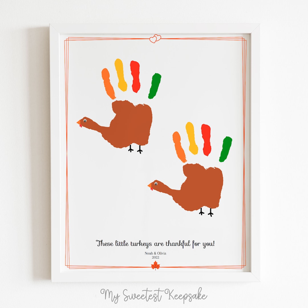Turkey Handprints Keepsake Gift | These Turkeys Are Thankful for You ...