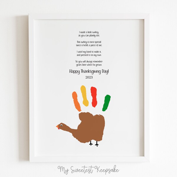 Turkey Handprint Poem - Etsy