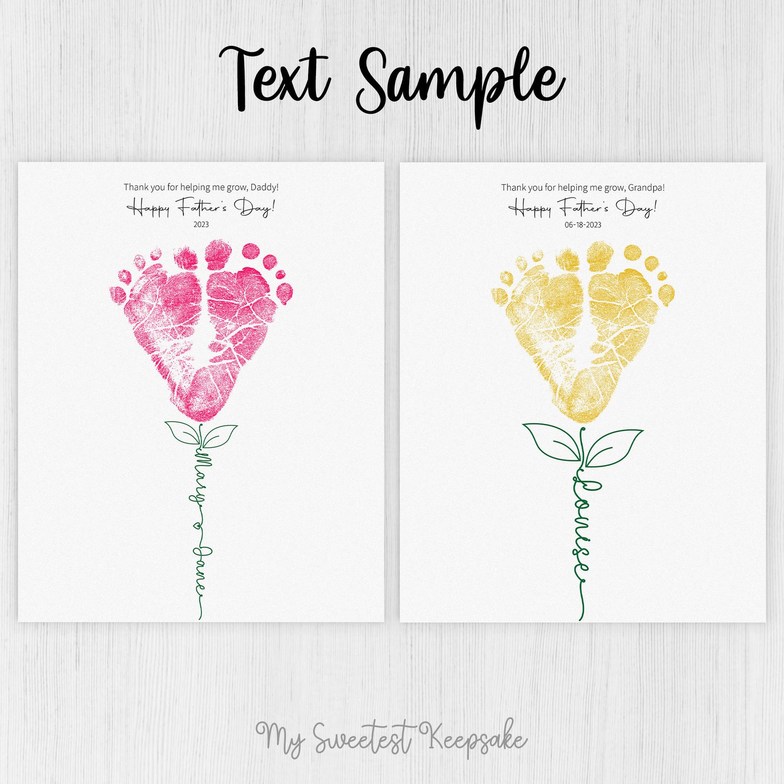 Printable Father's Day Gift From Baby - Thank You for Helping Me Grow ...