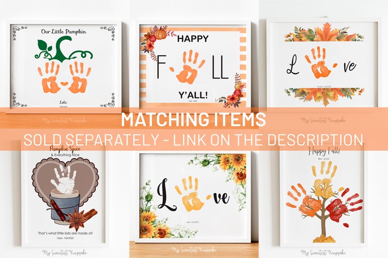 Printable Pumpkin Wishes and Acorn Kisses Handprints Gift - Etsy