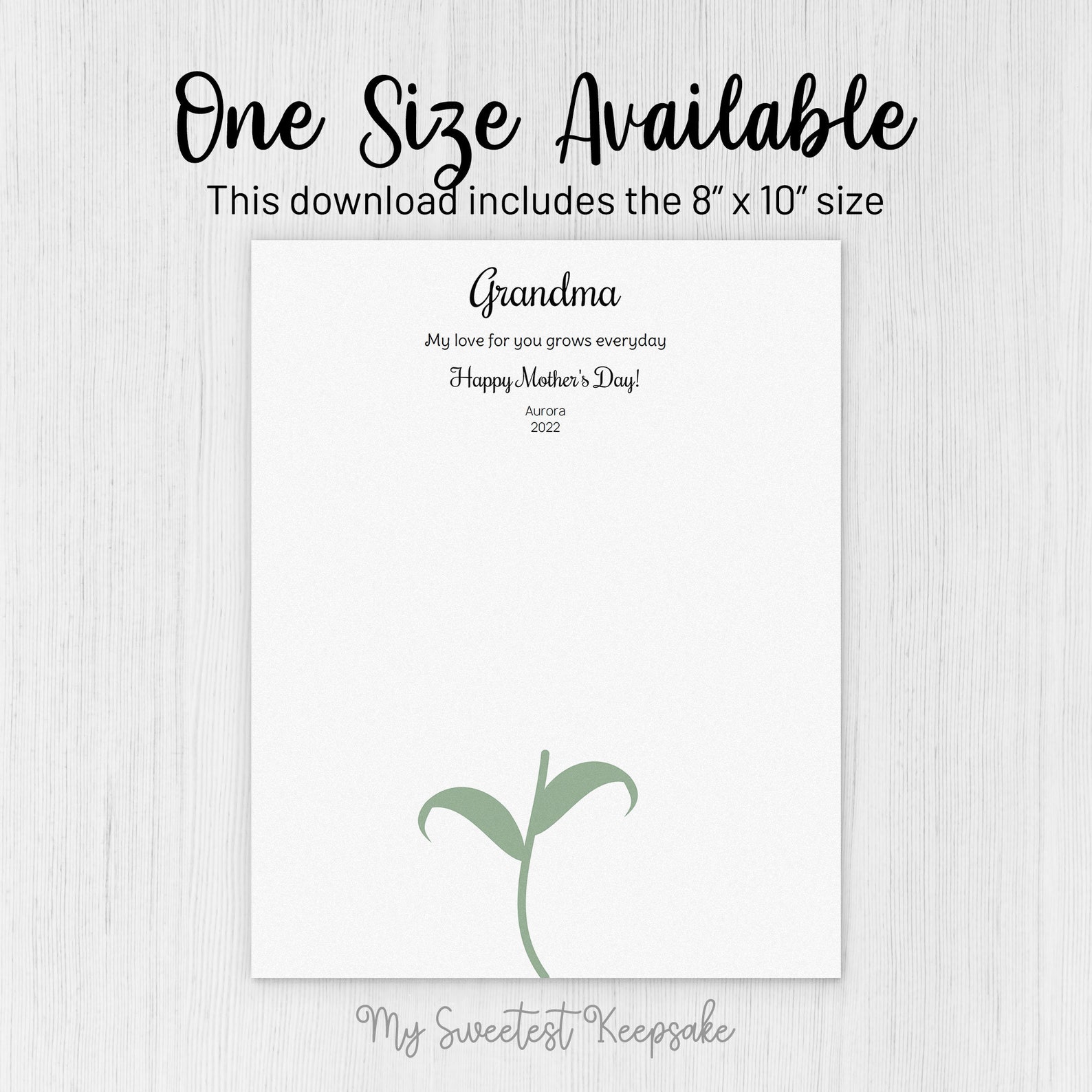 Printable Grandma Gift Gift From Baby for Grandma Keepsake - Etsy