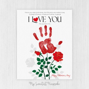 Printable Valentine's Day Craft for Kids | Valentine's Day Handprint ...