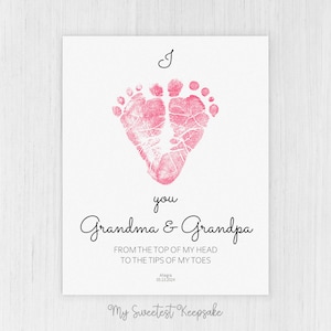 Printable Gift for Grandparents | I Love You Grandma and Grandpa ...