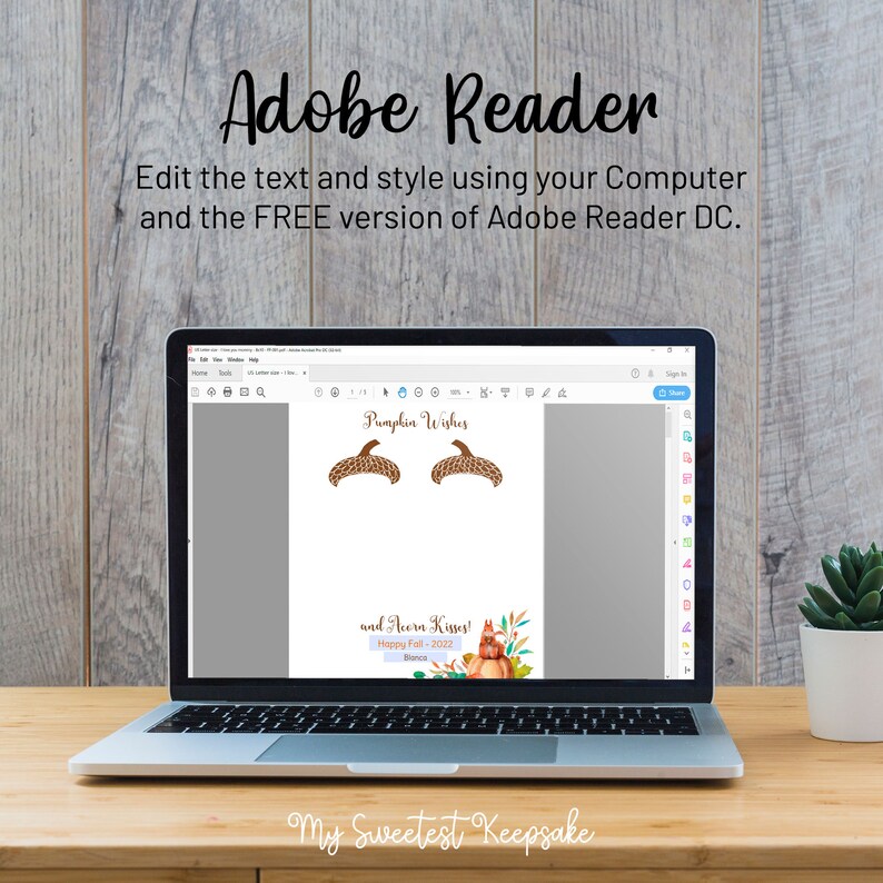 Printable Pumpkin Wishes and Acorn Kisses Handprints Gift - Etsy