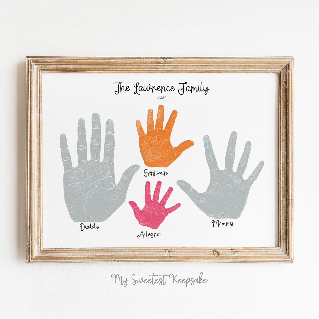 Family Handprint Keepsake Gift Christmas Gift Birthday Gift Baby ...