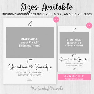 Printable Gift for Grandparents | I Love You Grandma and Grandpa ...