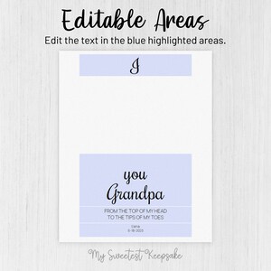 Printable I Love You Grandpa Baby Heart Footprint Keepsake | Gift Idea ...
