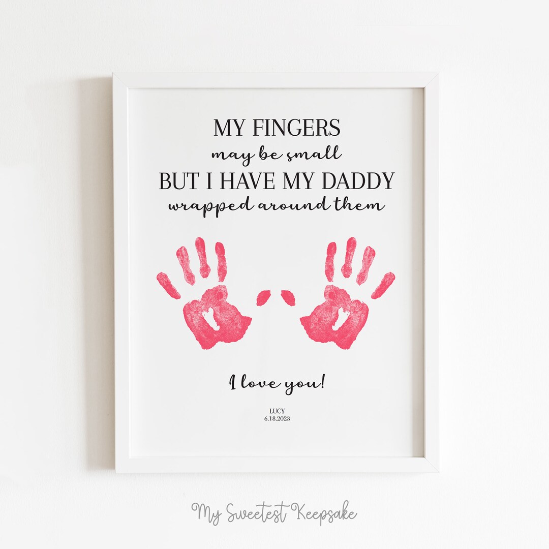 Printable Handprint Keepsake Gift From Baby for Daddy | Father's Day ...