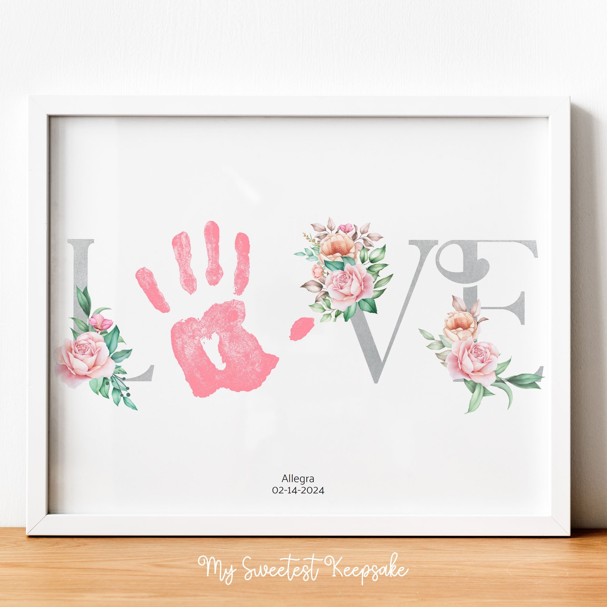 Printable LOVE Handprint Keepsake Gift Craft for Baby or - Etsy