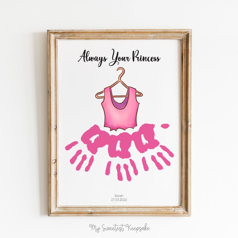 Princess Handprint - Etsy