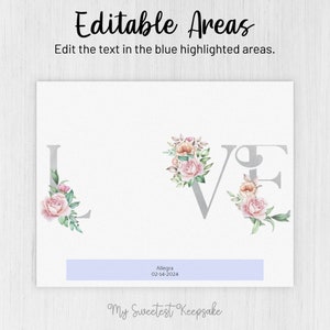 Printable LOVE Handprint Keepsake Gift Craft for Baby or Toddler Mother ...