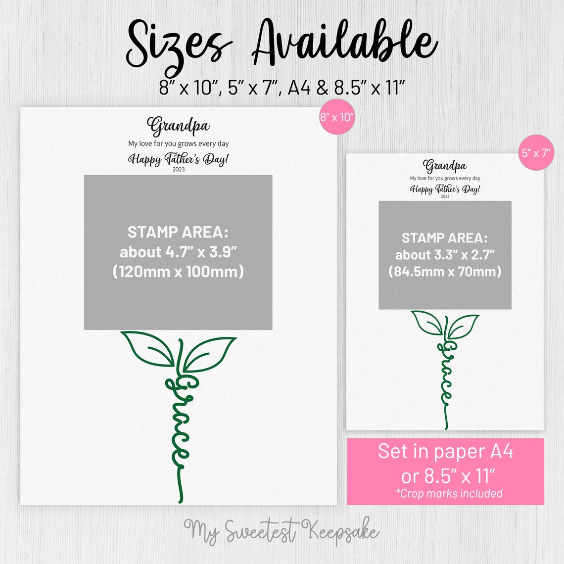 Printable Father's Day Keepsake Gift for Grandpa | Flower Baby ...