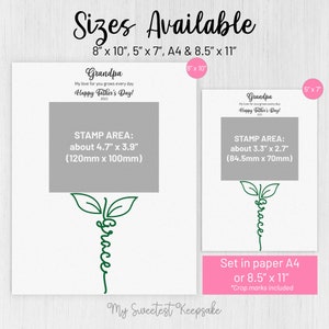 Printable Father's Day Keepsake Gift for Grandpa | Flower Baby ...