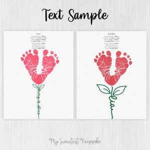 Flower Footprint Keepsake for Grandma - DIY Mother's Day Gift ...