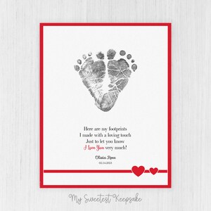 Printable I Love You Very Much Baby Footprint Gift | Mother's Day Gift ...