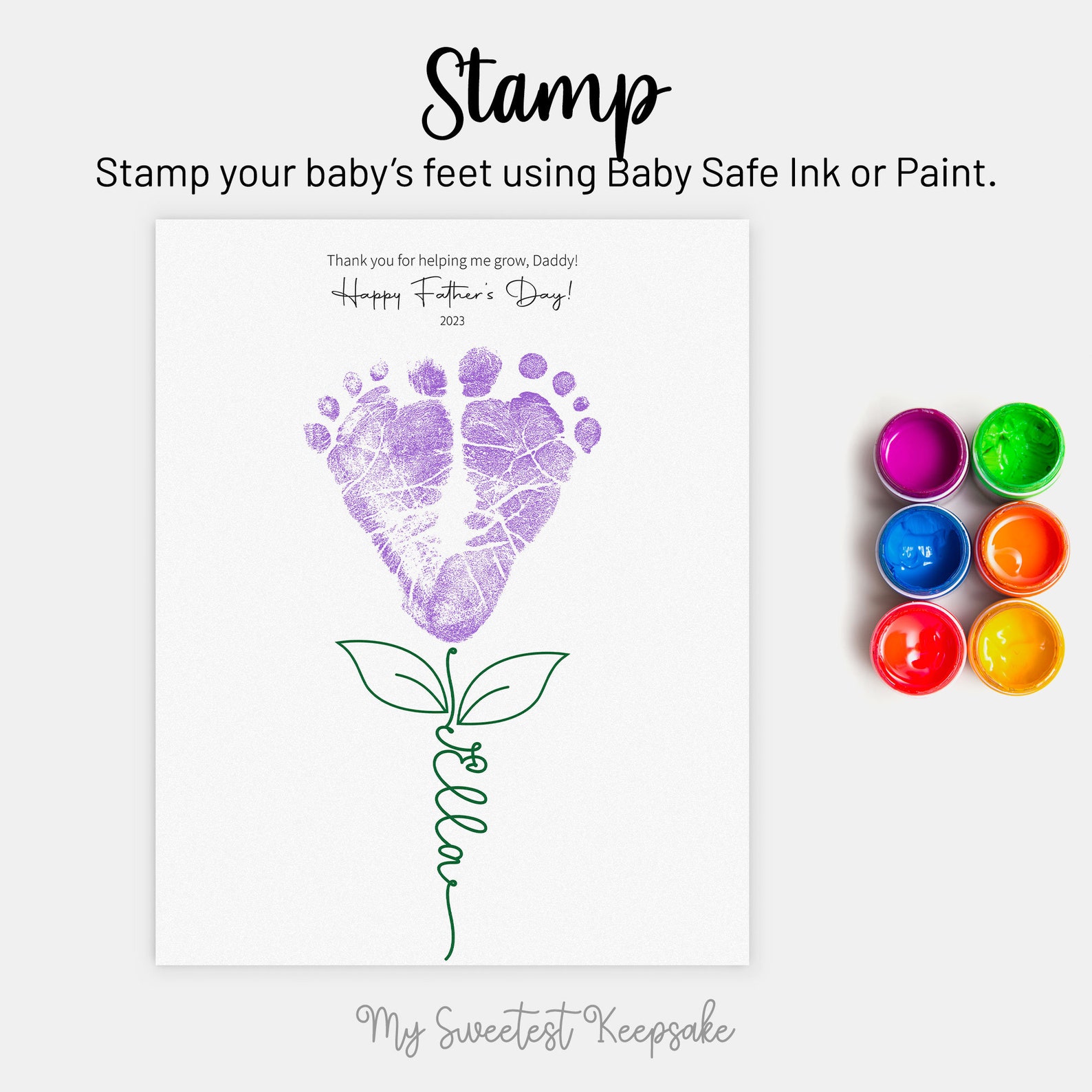 Printable Father's Day Gift From Baby - Thank You for Helping Me Grow ...