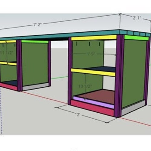 DIY Desk Construction Plans - Etsy