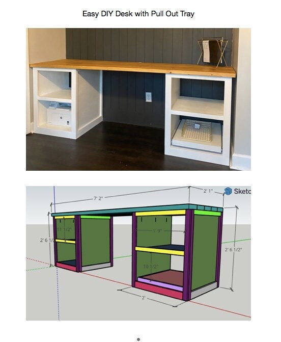 EASY DIY Desk Building Plan - Etsy