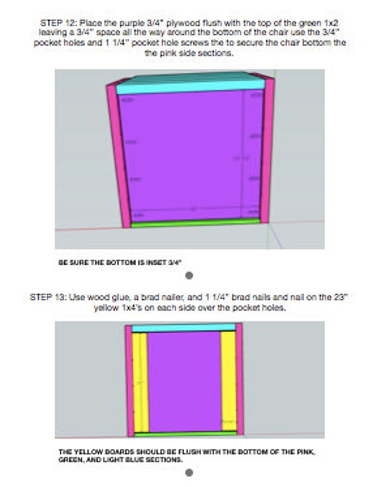 DIY Accent Chair Printable Furniture Plan - Etsy