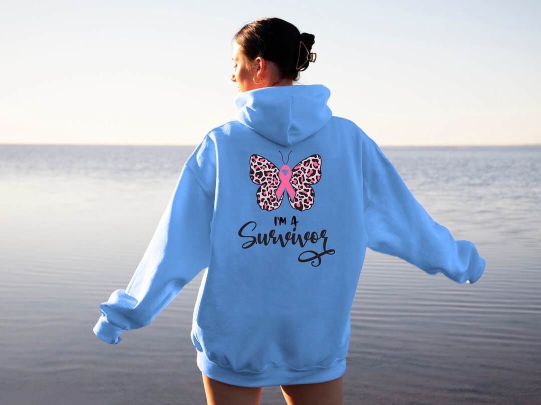 I'm A Survivor Hoodie, Cancer Awareness Sweatshirt, Pink Ribbon Sweater ...