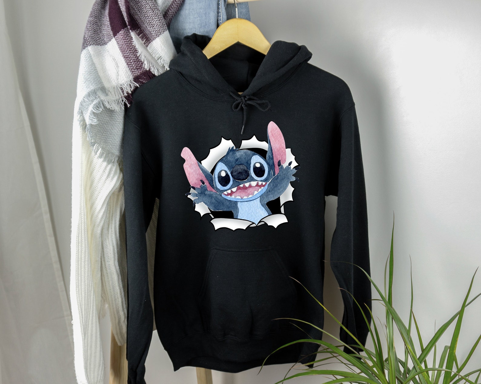 Stitch Hoodie Stitch Sweatshirt Disneyland Sweater Starwars - Etsy