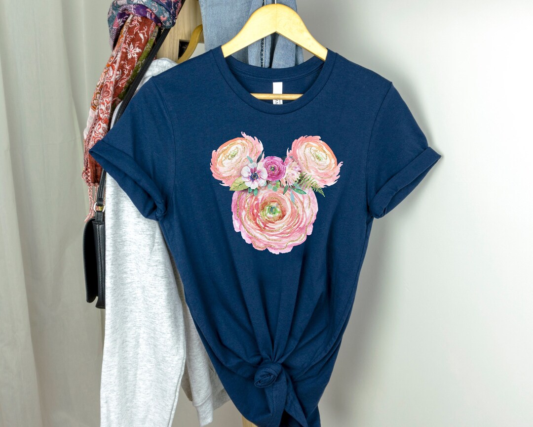 Floral Minnie Mouse Tshirt, Disney Shirts, Disney Shirts for Women ...