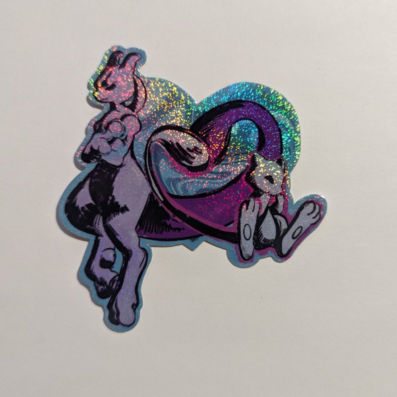 Mewtwo and Mew Holo PKMN 3in Vinyl Stickers - Etsy