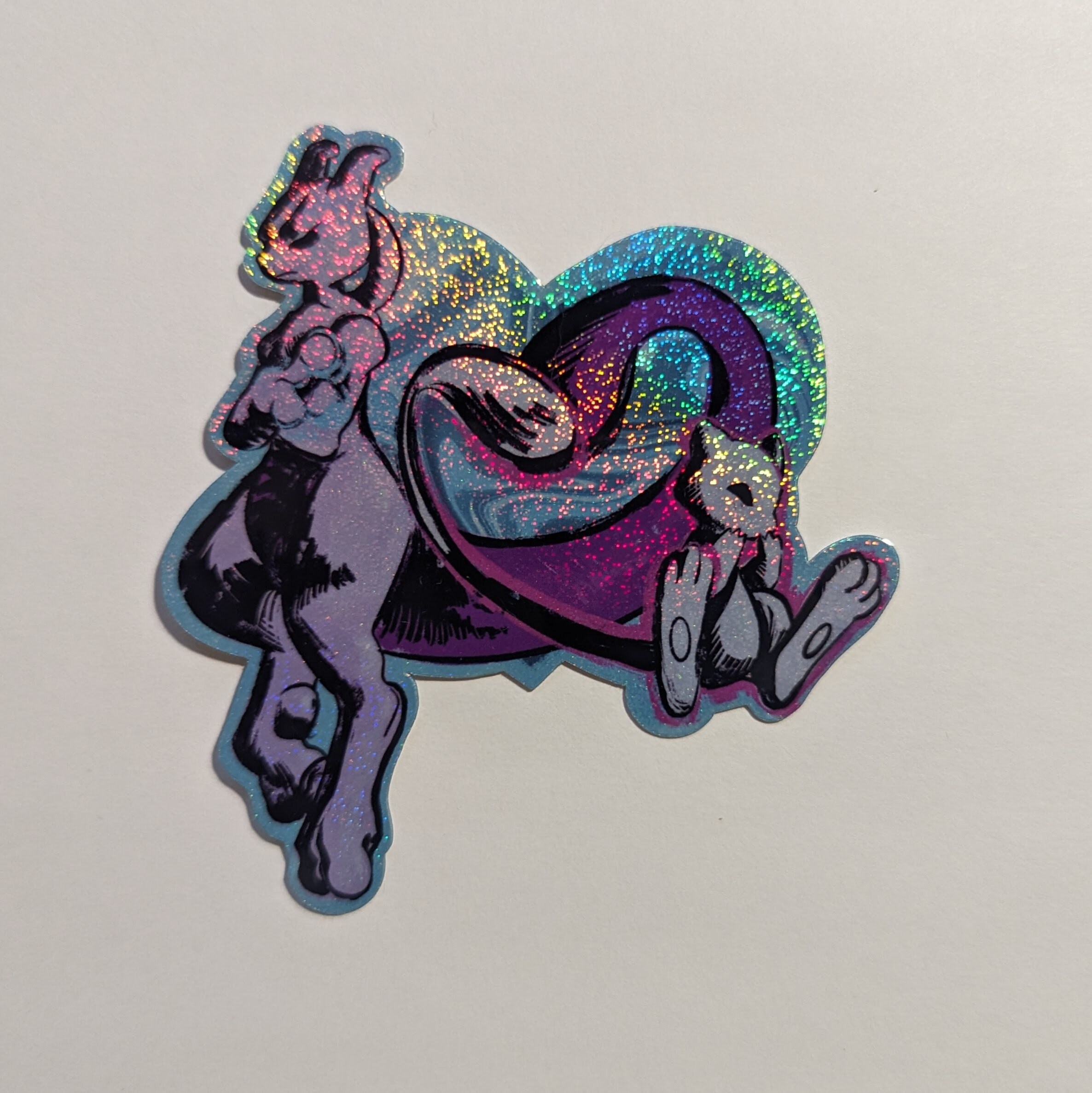 Mewtwo and Mew Holo PKMN 3in Vinyl Stickers - Etsy
