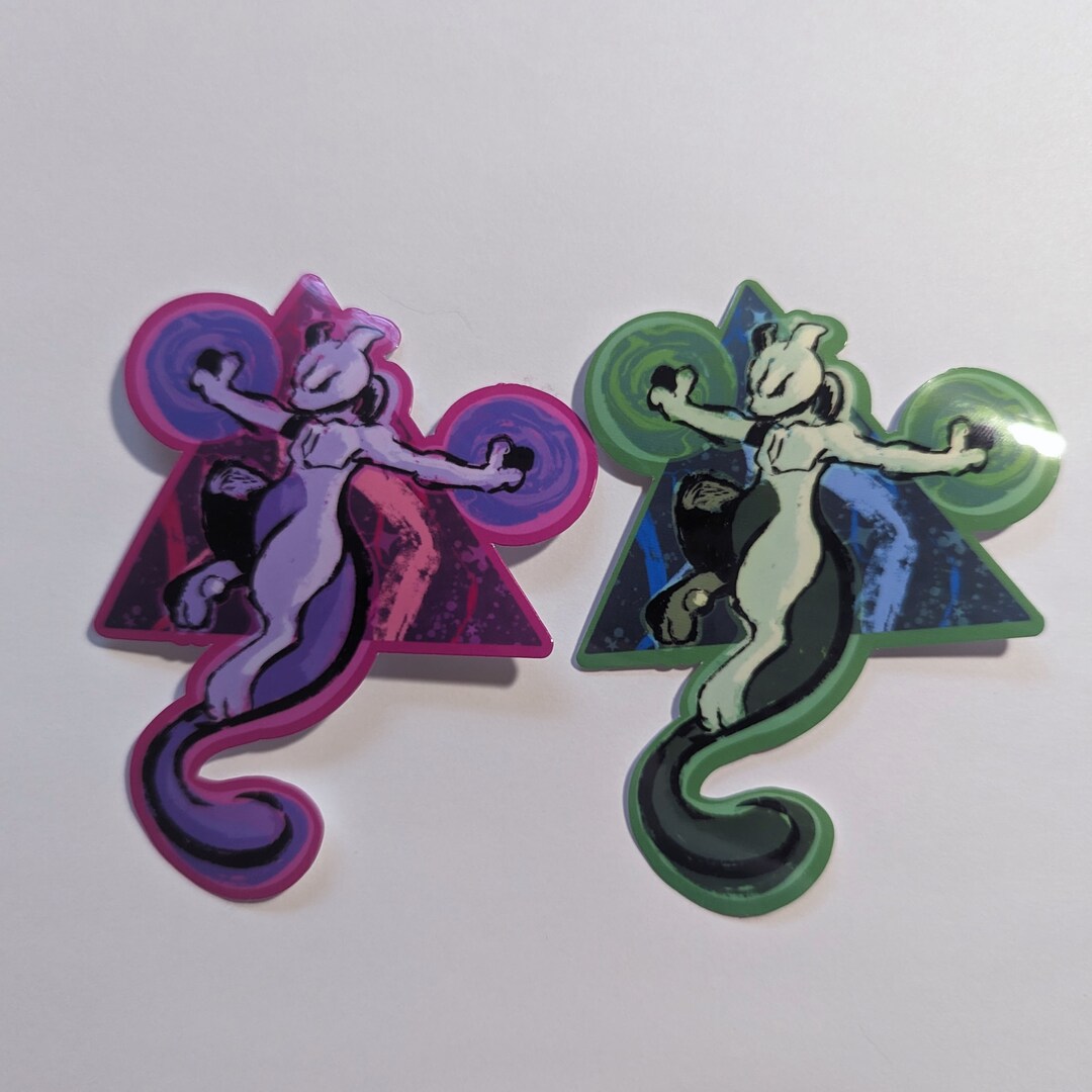 Mewtwo PKMN | 3in Vinyl Stickers - Etsy