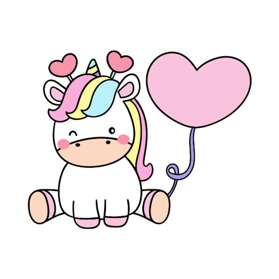 Unicorn Valentine Svg, Valentine Unicorn Svg, Unicorn With Heart Svg ...