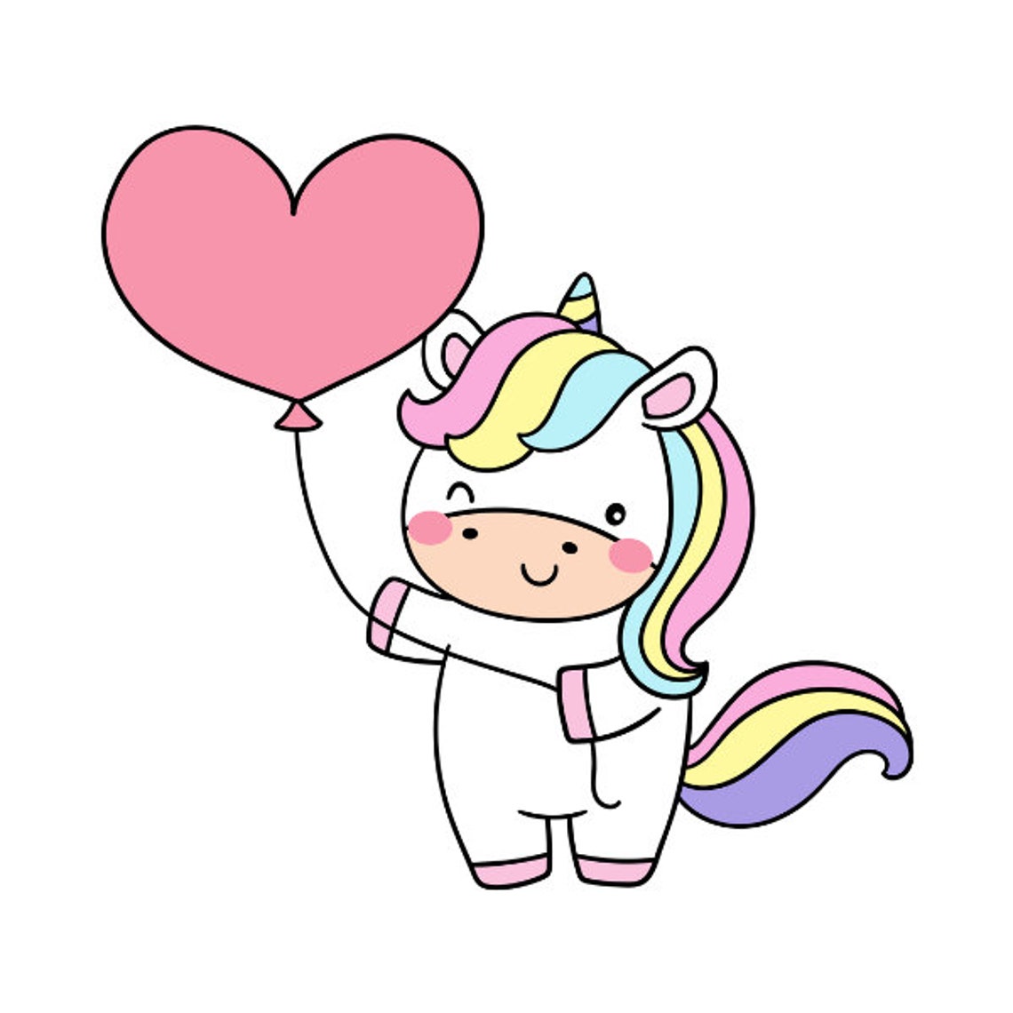Unicorn Valentine Svg, Valentine Unicorn Svg, Unicorn With Heart Svg ...