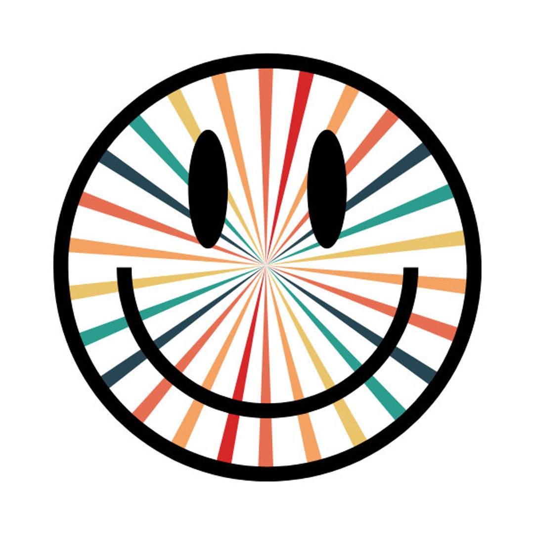 Distressed Smile Face SVG Retro Flower Png Stay Groovy 70s Inspired Png ...