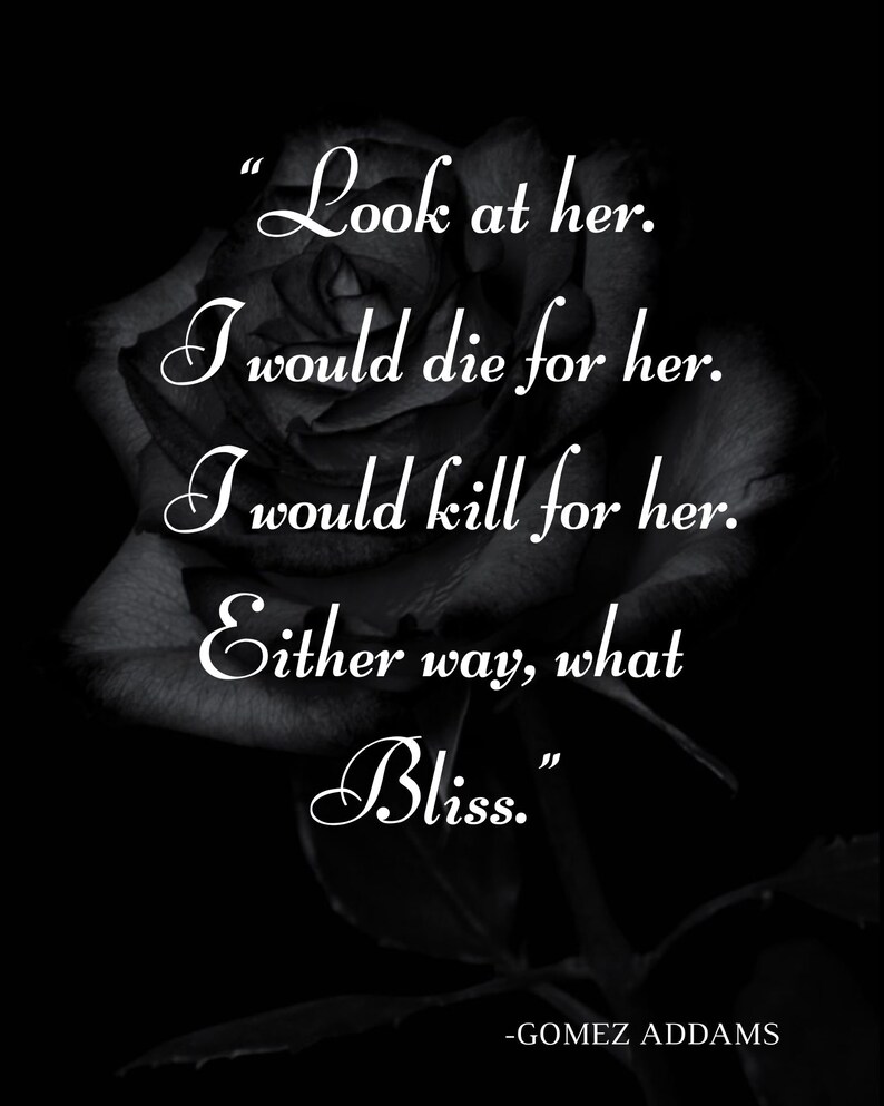 The Addams Family Printable, Gomez to Morticia Quote, Addams Family ...