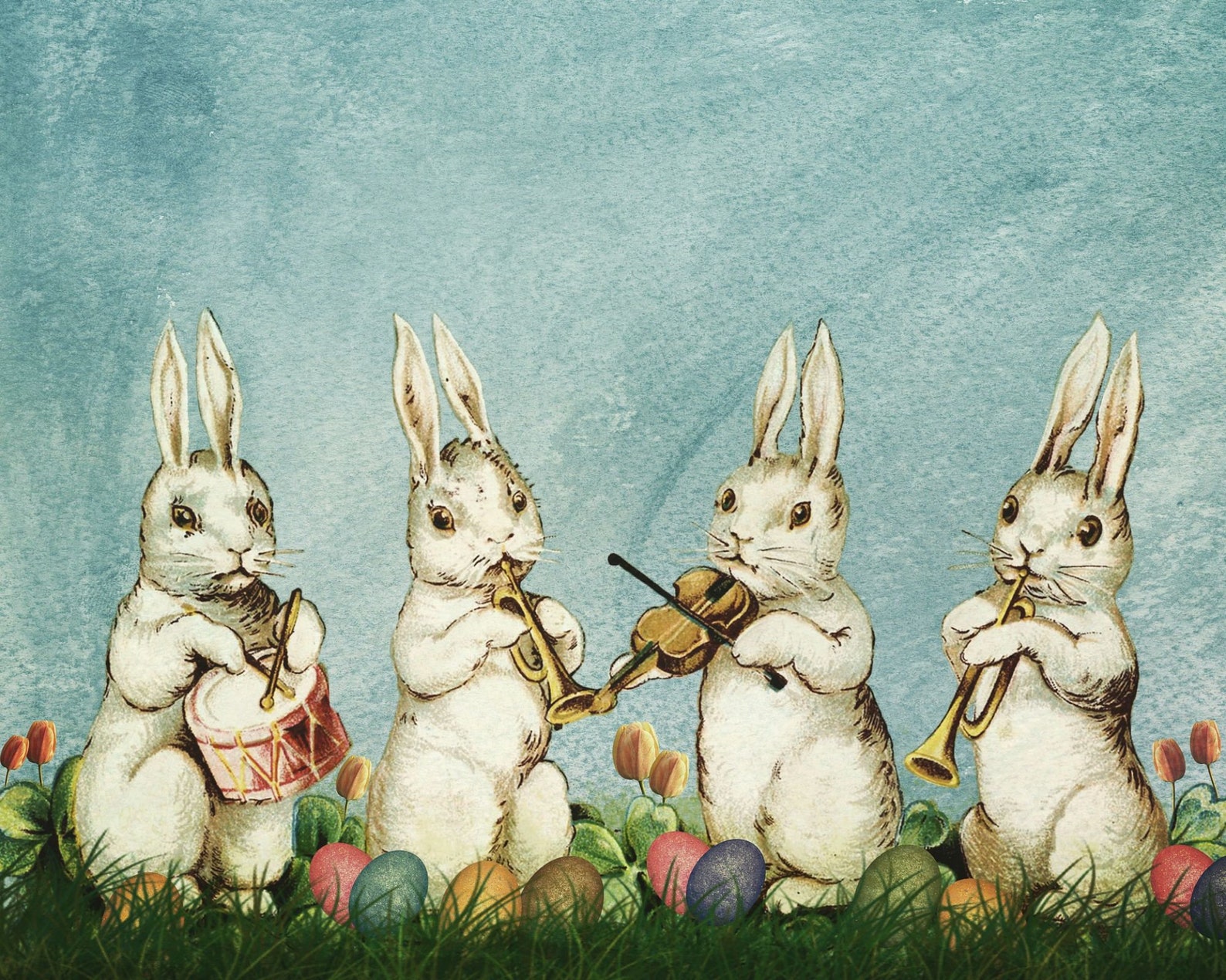 Vintage Easter Print, Easter Decor, Easter Wall Art, Easter Paintings ...