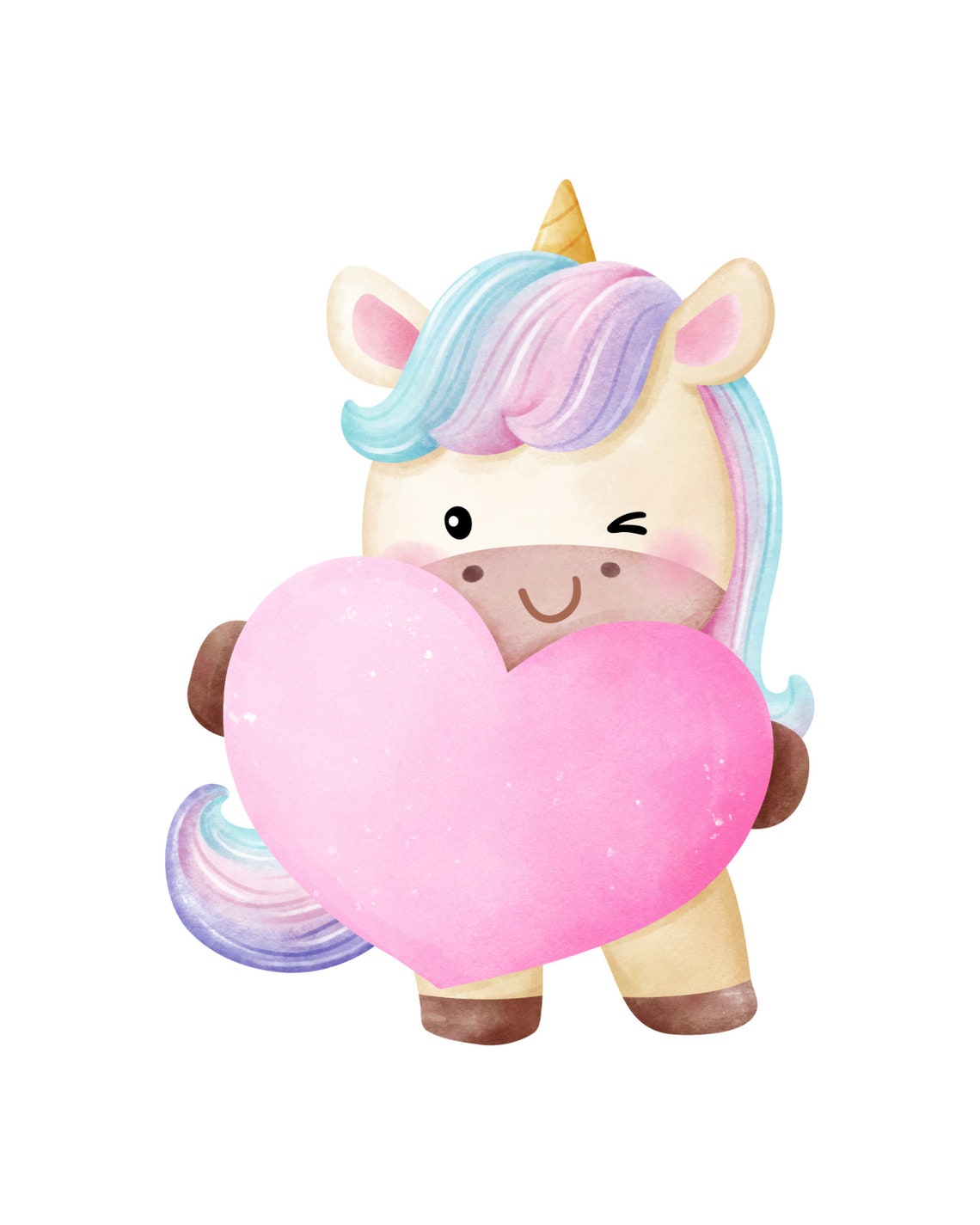 Unicorn Valentine Svg, Valentine Unicorn Svg, Unicorn With Heart Svg ...