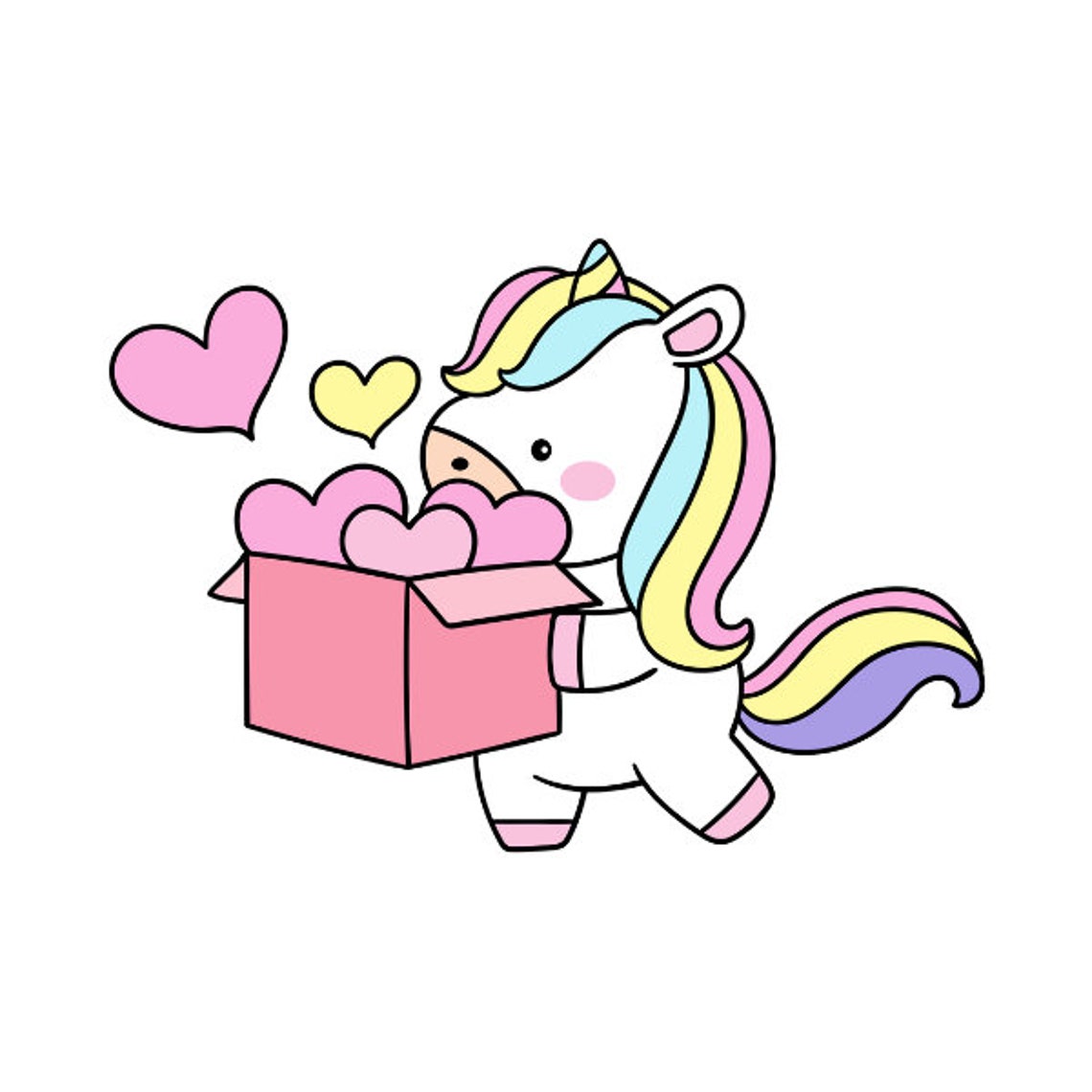Unicorn Valentine Svg, Valentine Unicorn Svg, Unicorn With Heart Svg ...