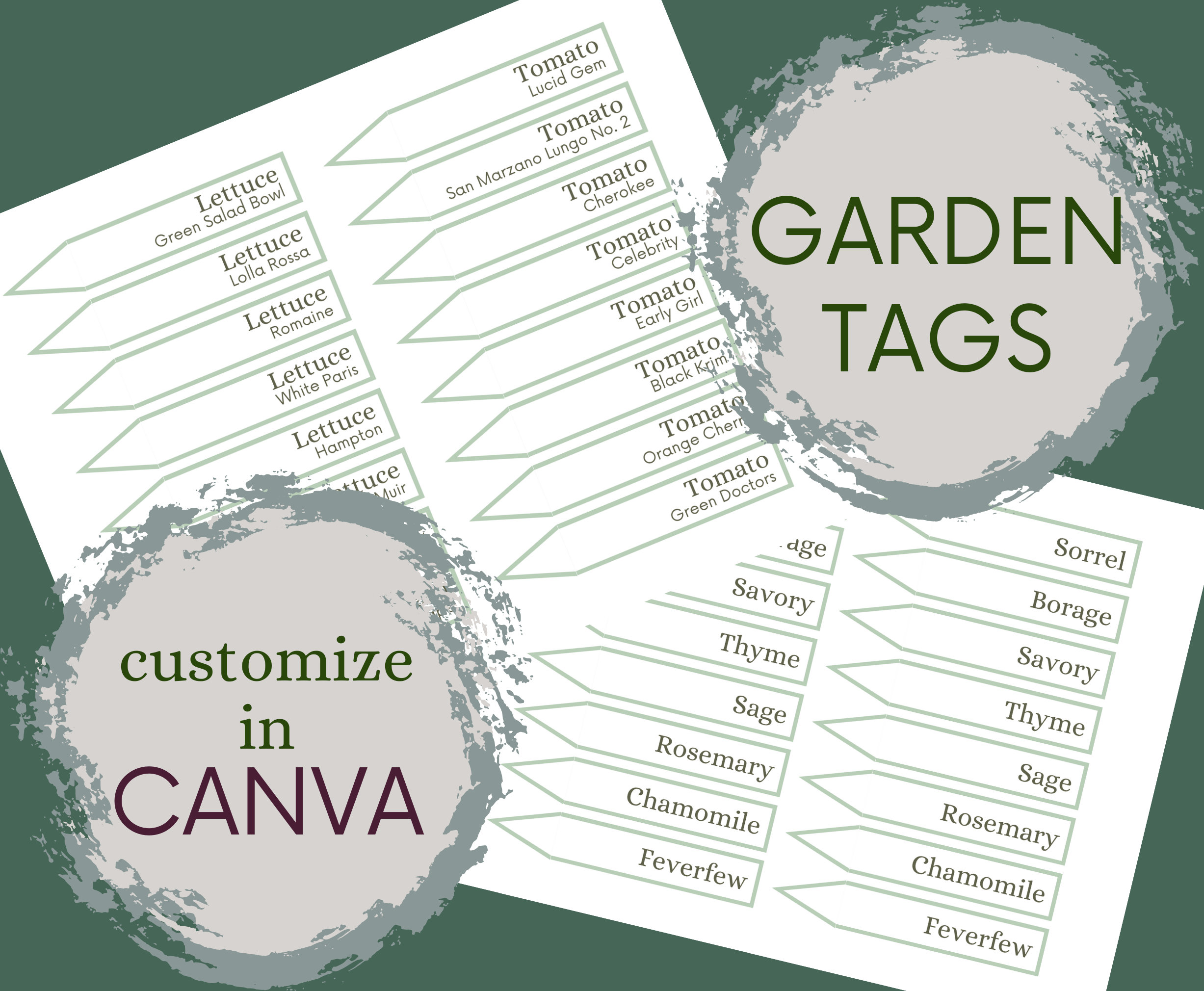 Customizable and Editable Plant Labels | Garden Tags for Any Plant ...