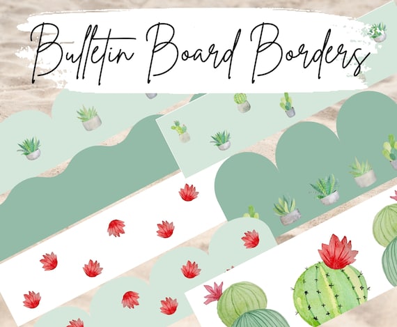 Cactus Classroom Bulletin Board Border Printable Bulletin - Etsy