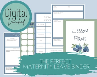Teacher Maternity Leave Binder - Etsy