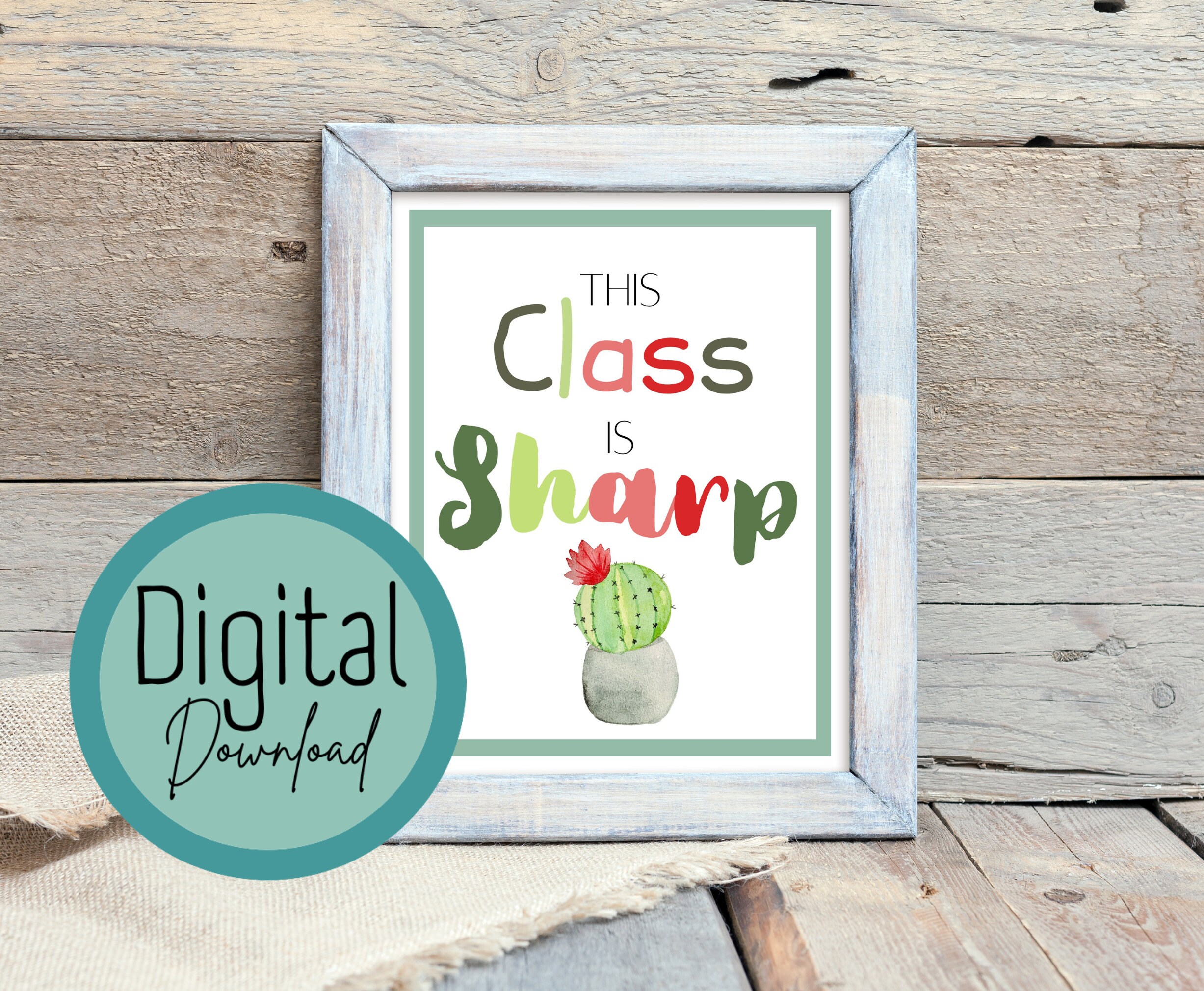 Instant Download Printable Cactus Wall Decor | Cactus Motivational ...