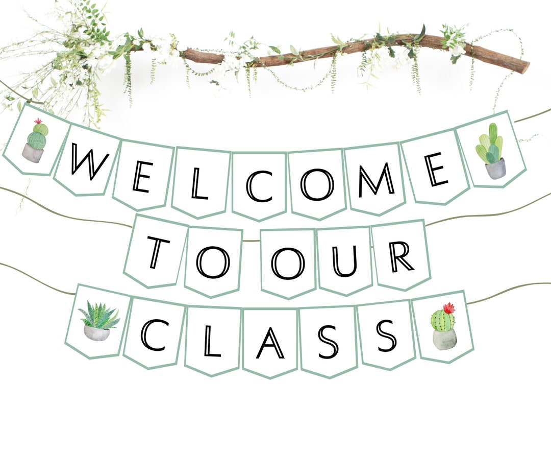 Editable Succulent Bulletin Board Banner for Classroom | Cactus Themed ...