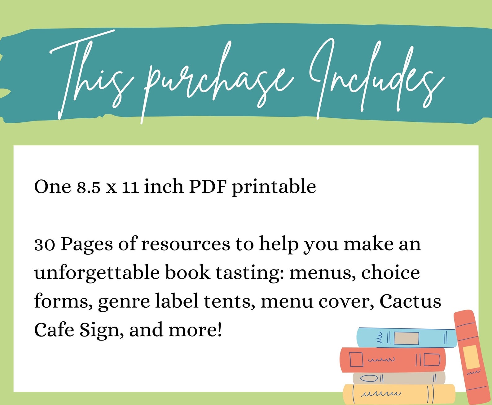 Cactus Cafe Book Tasting Activity Bundle: Middle & High School (digital ...